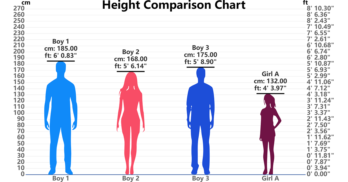 Height Comparison - Visual Comparison Chart | MoneyCalc