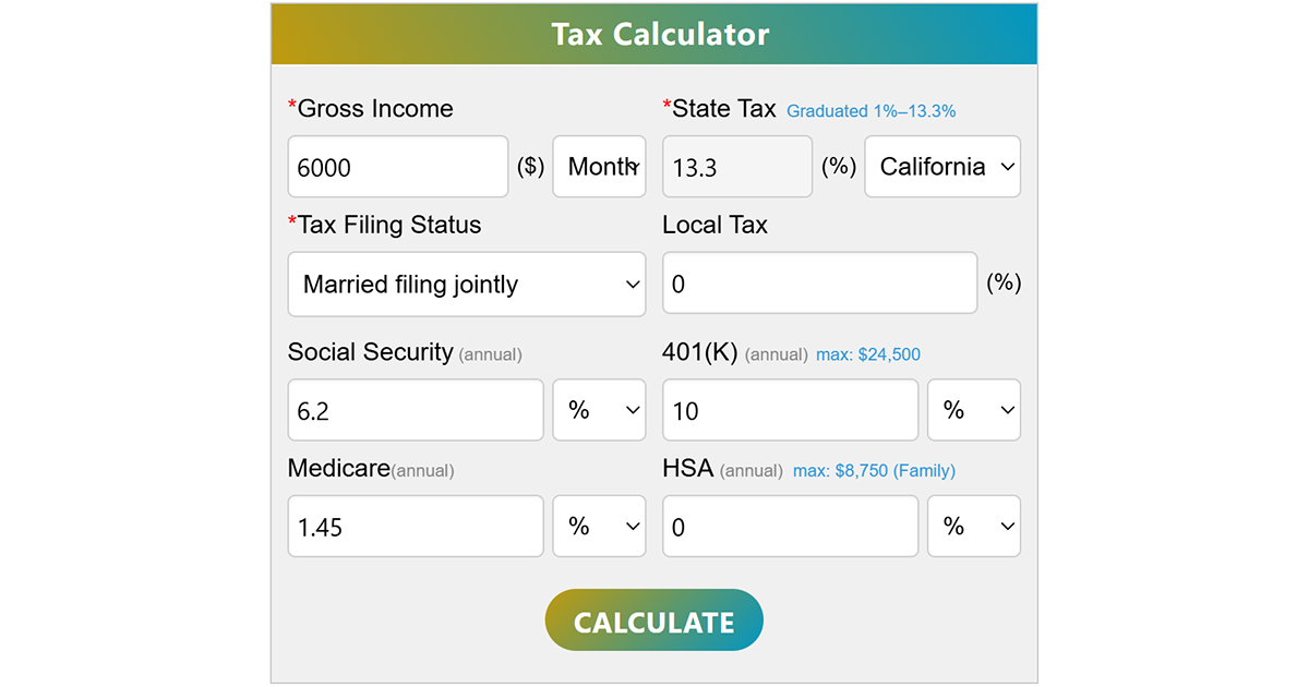 Income Tax Calculator | MoneyCalc