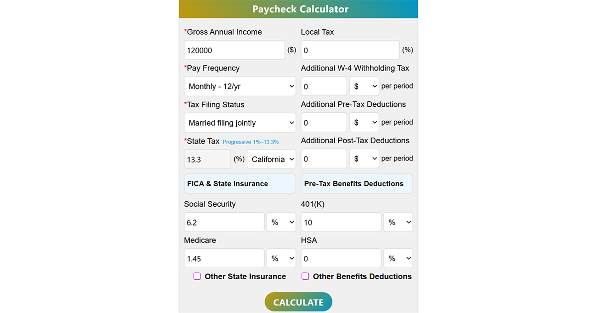 Paycheck Calculator | MoneyCalc